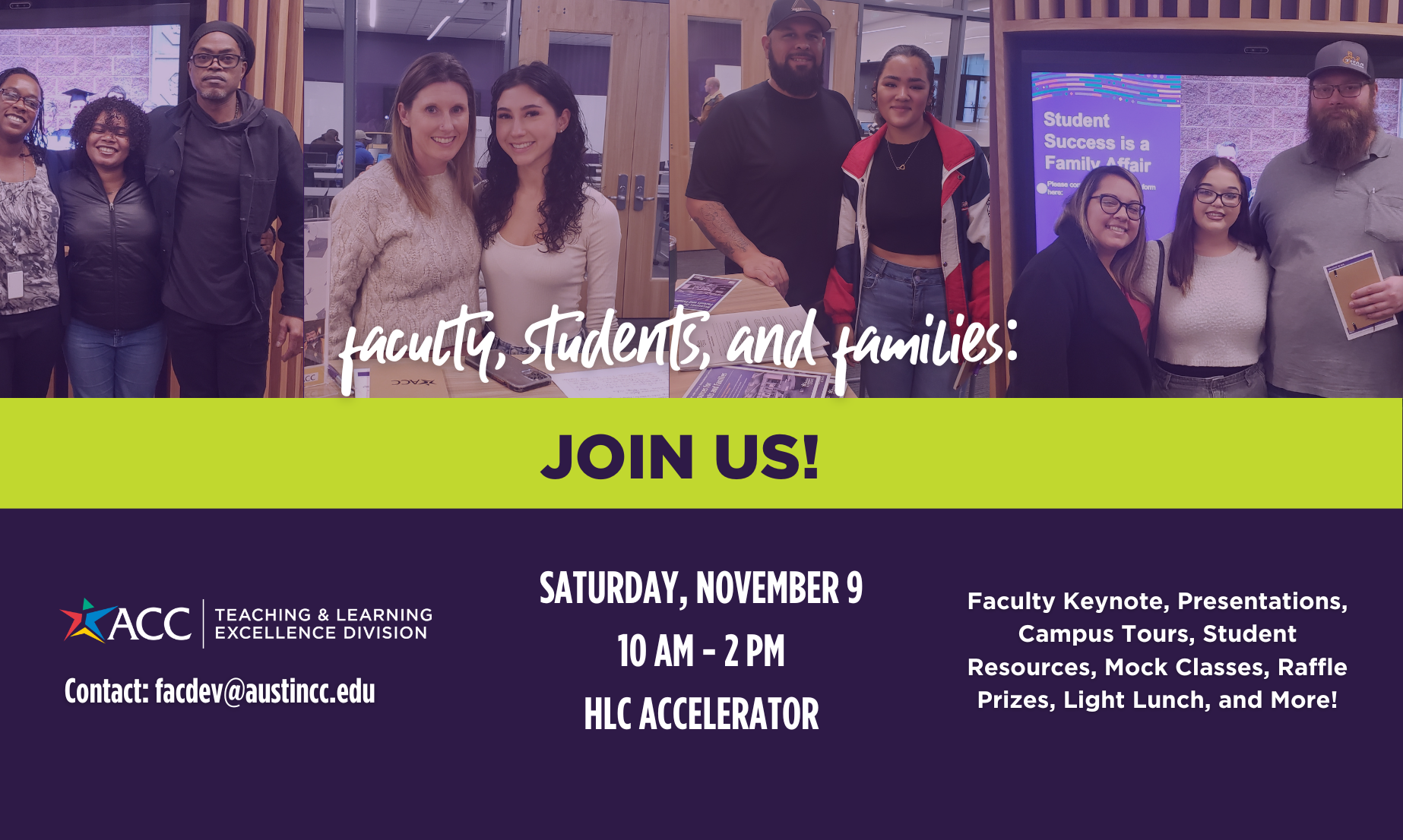 Join ACC for Faculty and Family Connections Day - Student Infohub ...